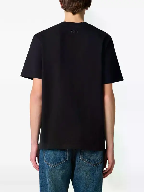 MSGM Slogan-embroidered T-shirt