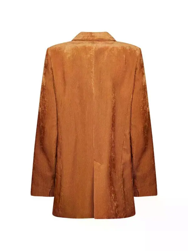 FORTE_FORTE Ribbed-knit Blazer Jacket - Orange