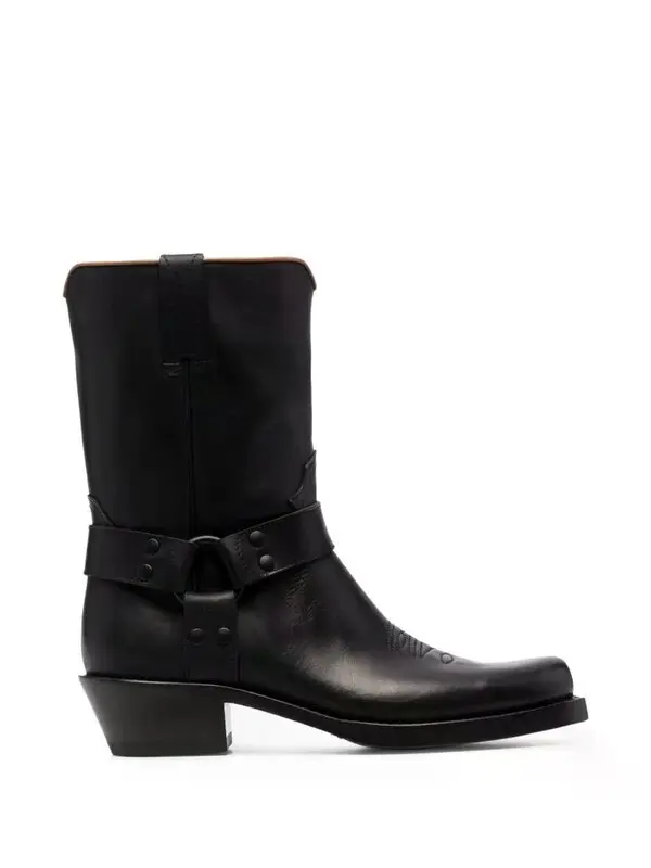 BUTTERO® Elba Square-toe Boots - Black