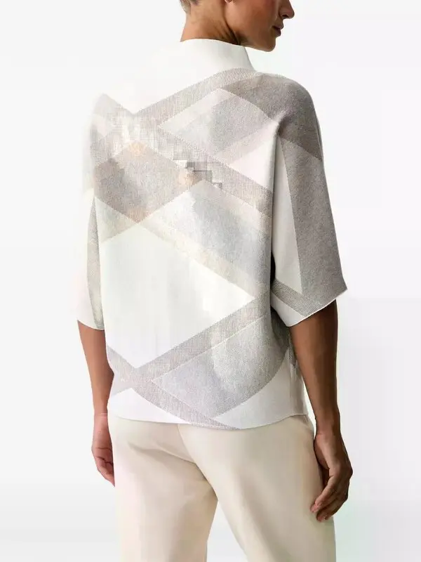 Joseph Ribkoff Checked High-neck Sweater