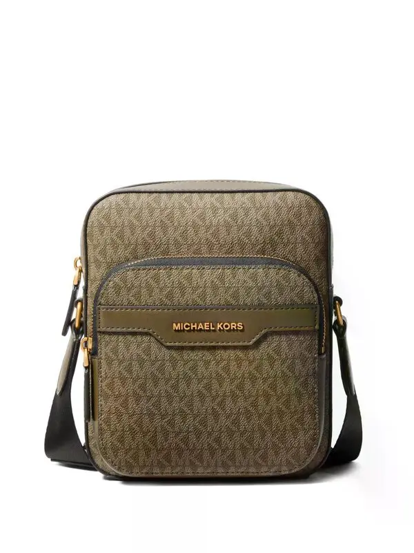 Michael Kors Hudson Mini Signature Logo Flight Bag - Brown