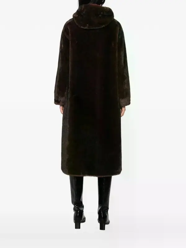 ERMANNO FIRENZE Hooded Faux Fur Coat