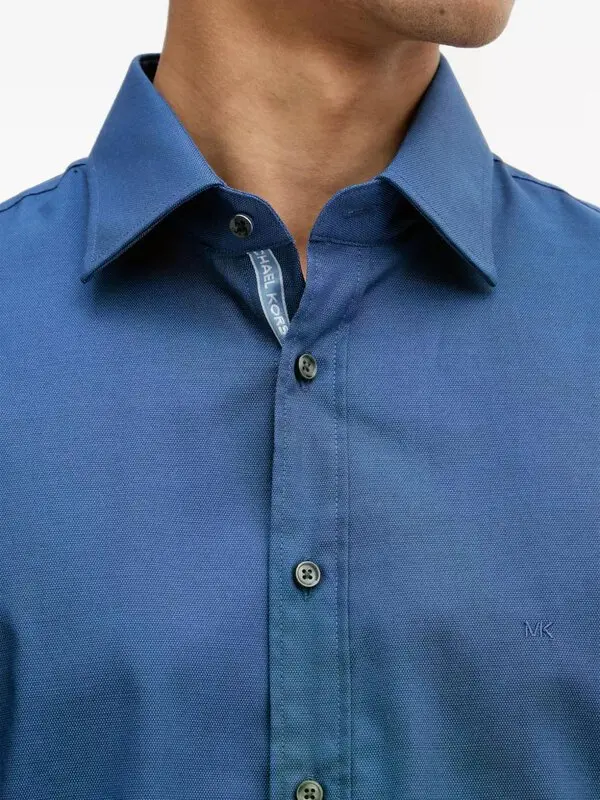 Michael Kors Logo-embroidered Long-sleeved Shirt