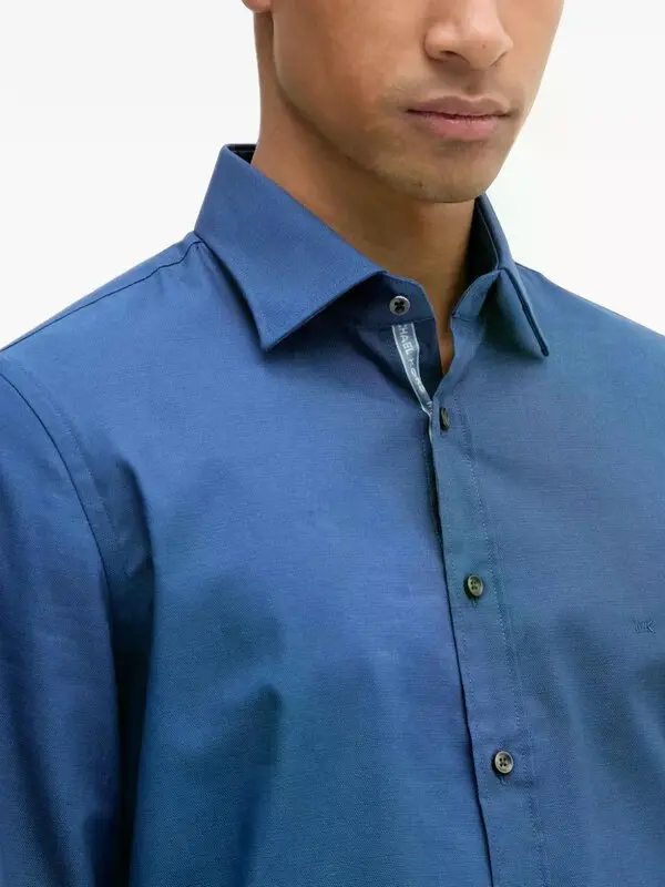 Michael Kors Logo-embroidered Long-sleeved Shirt