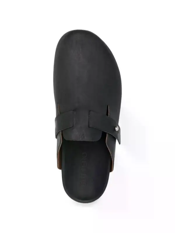 BUTTERO® Buckle-fastening Leather Mules