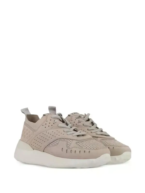 TOD'S Perforated-details Lace-up Panelled Sneakers