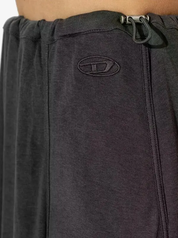 DIESEL® Midi Skirt In Ribbed Jersey And Chiffon