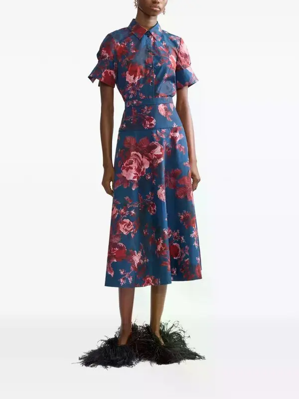 Erdem Floral-print Cotton-poplin Shirt