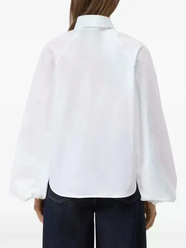 Closed Raglan Poplin Blouse - White