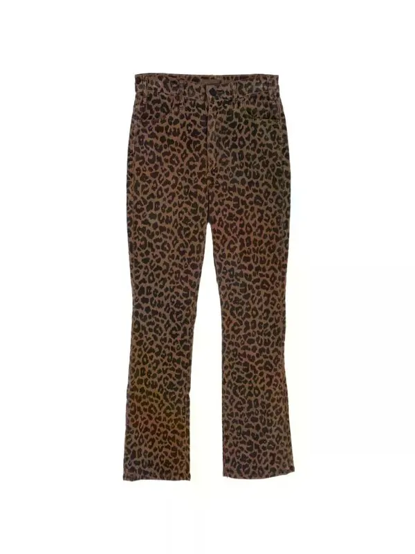 MOTHER The Hustler Leopard-print Jeans - Brown