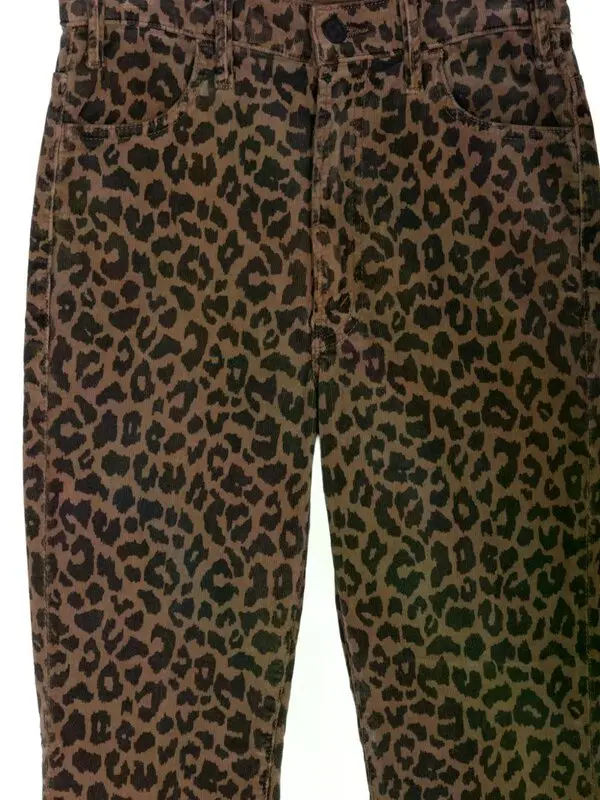 MOTHER The Hustler Leopard-print Jeans