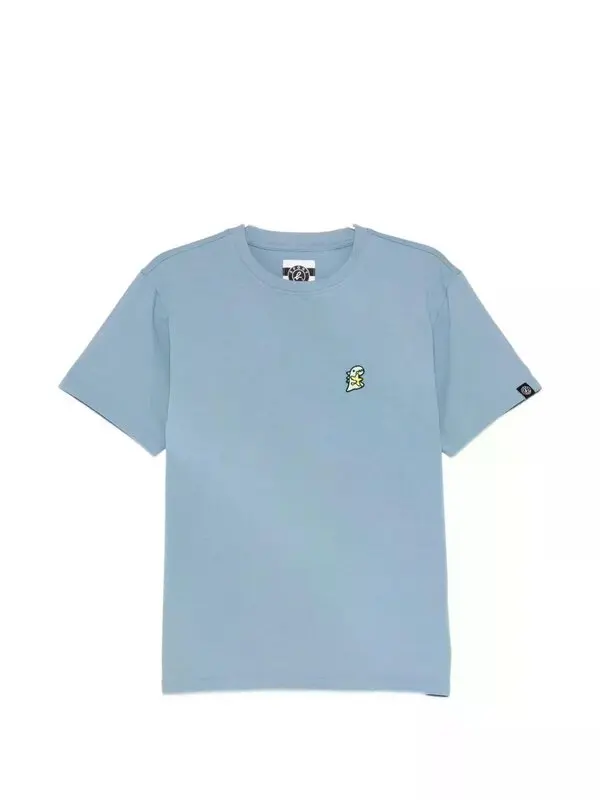 AGNES B. Logo-embroidered T-shirt - Blue