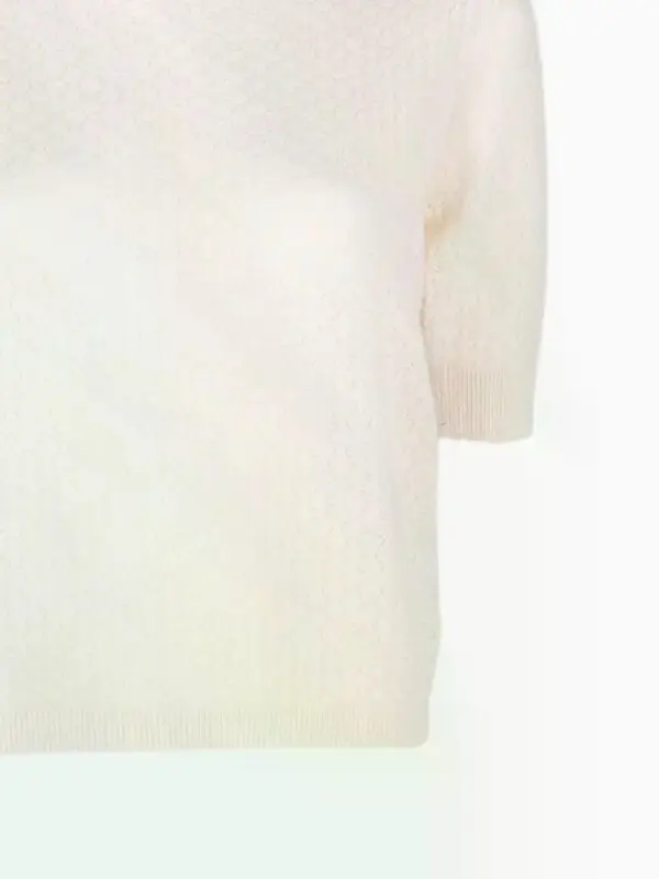 FRAME Gathered Honeycomb-knit Sweater