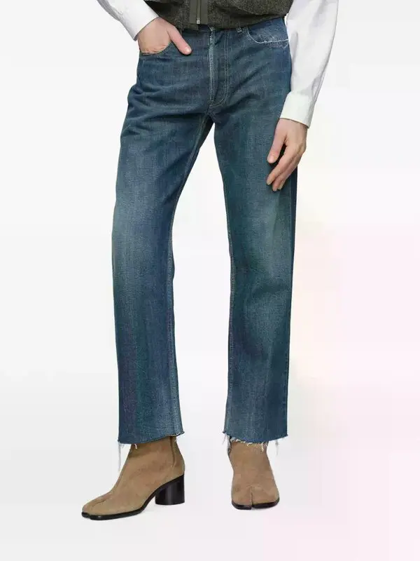 MAISON MARGIELA Frayed-hem Straight-leg Jeans