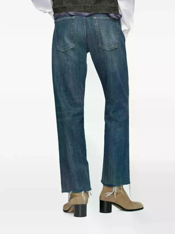 MAISON MARGIELA Frayed-hem Straight-leg Jeans