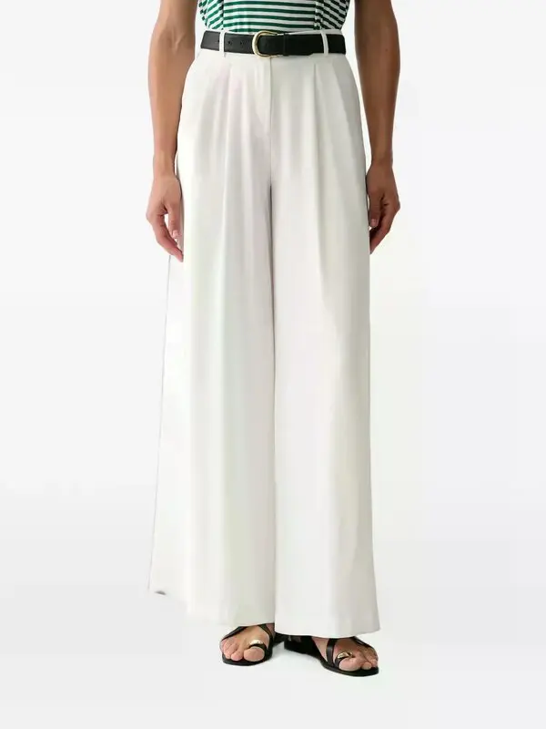 MORGAN Pleated Side-slit Palazzo Pants