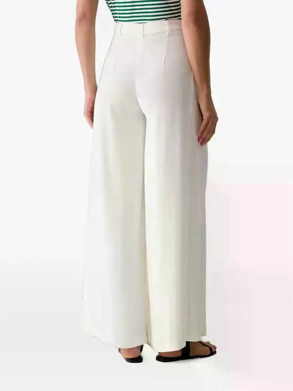 MORGAN Pleated Side-slit Palazzo Pants