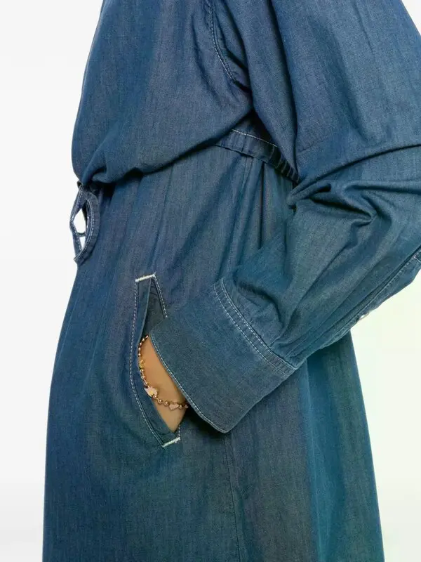 AGNES B. Logo-patch Shirt Dress