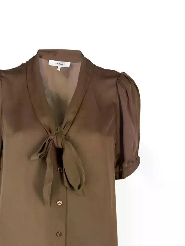 FRAME Sonnet Tie-neck Shirt