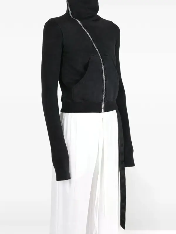 Rick Owens Mountain Sweat Asymmetric Zip-up Sweatshirt