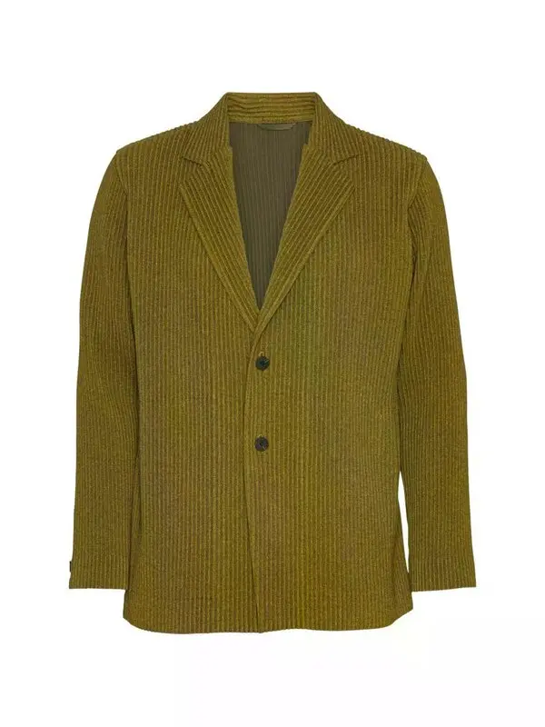 Issey Miyake Plissé-effect Single-breasted Jacket - Green
