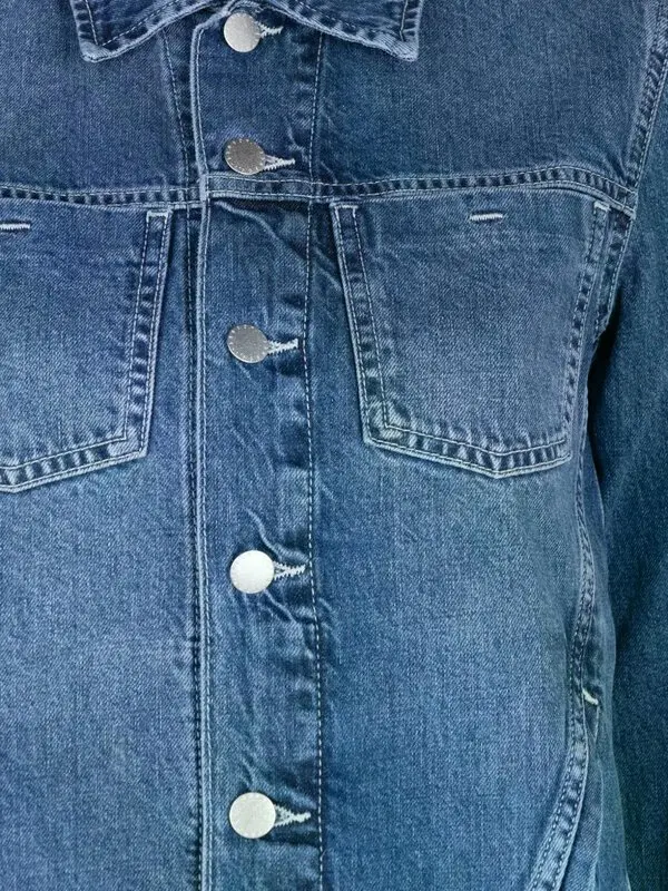 L'Agence Janelle Raw-cut Denim Jacket