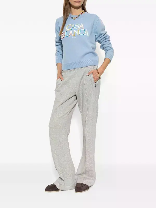 Casablanca Embroidered Logo Knit Sweater