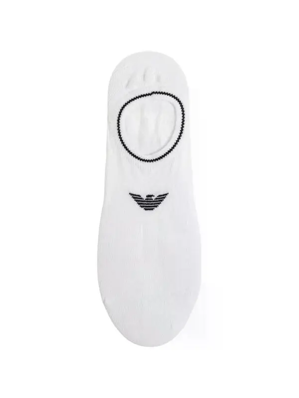 Emporio Armani Set Of Three Invisible Socks With Logo Print