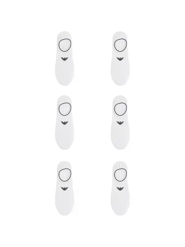 Emporio Armani Set Of Three Invisible Socks With Logo Print