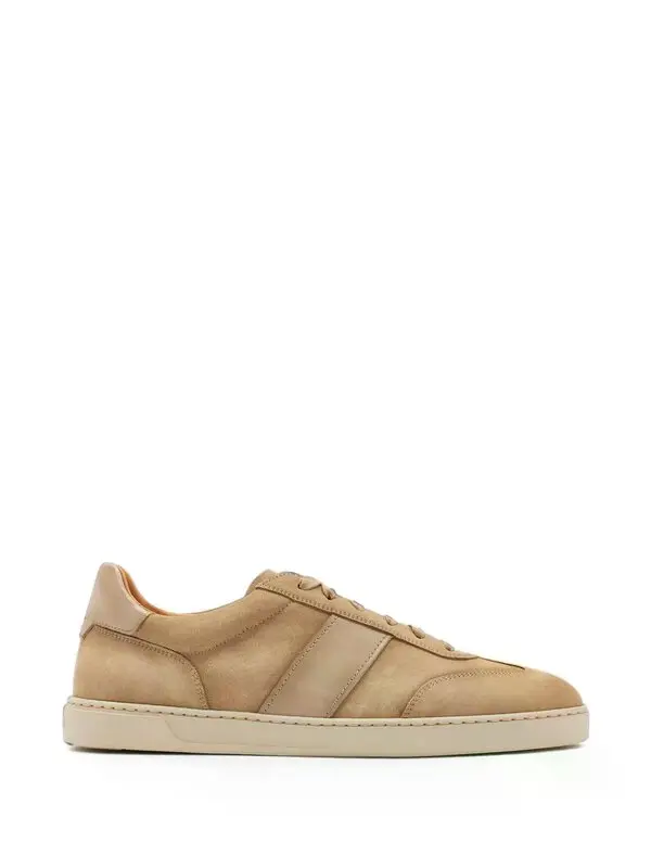 Magnanni Suede Panelled Sneakers - Neutrals