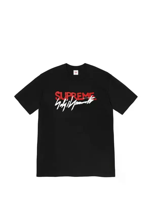 Supreme X Yohji Yamamoto Logo-print T-shirt - Black