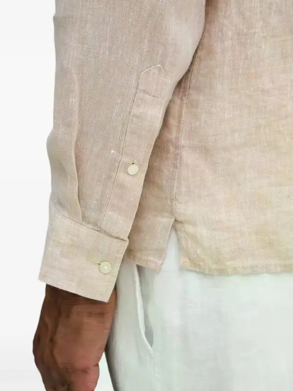 Michael Kors Classic-fit Linen Shirt - Neutrals