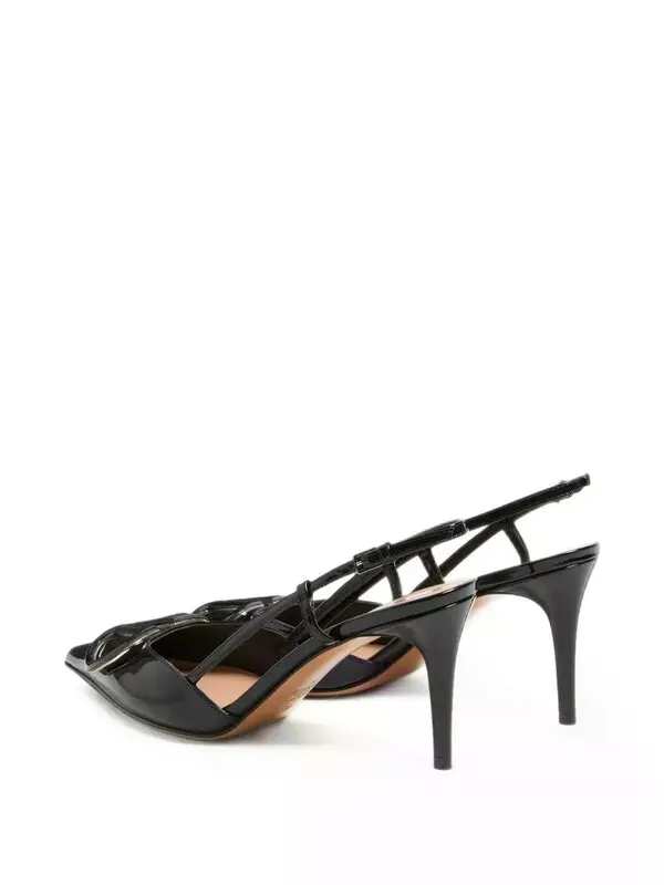 Valentino Garavani Vlogo Signature Patent Leather Slingback Pumps
