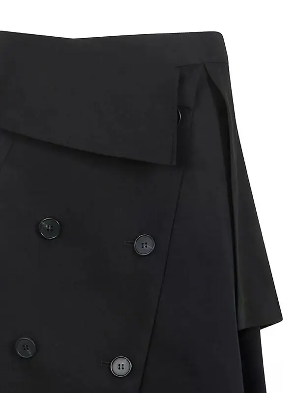 RÓHE Double-breasted Asymmetric Midi Skirt
