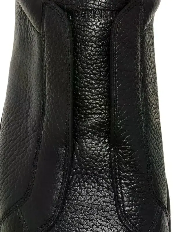 Magnanni Nitro Pebbled Leather Sneakers - Black