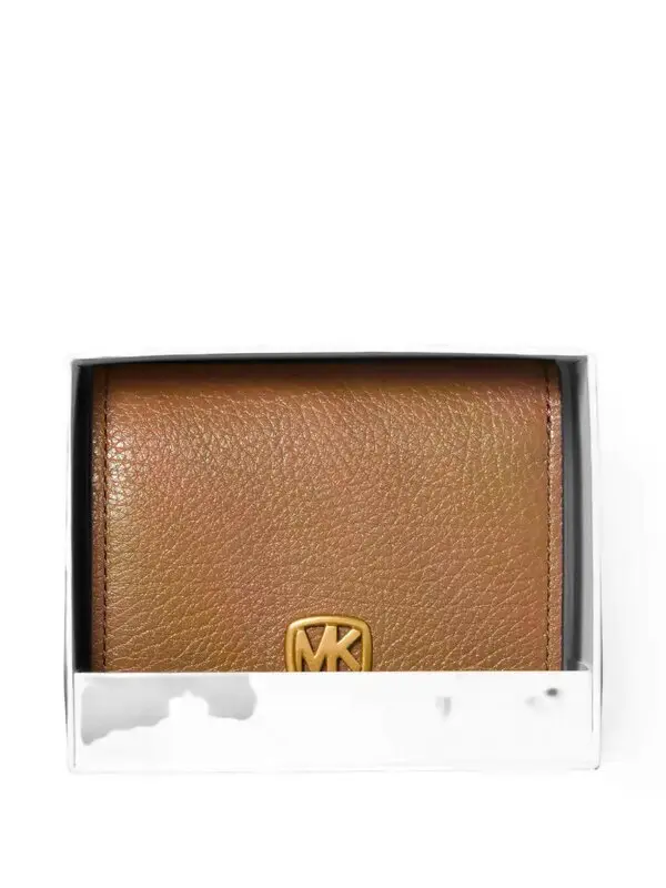 Michael Kors Logo-plaque Pebbled Leather Wallet
