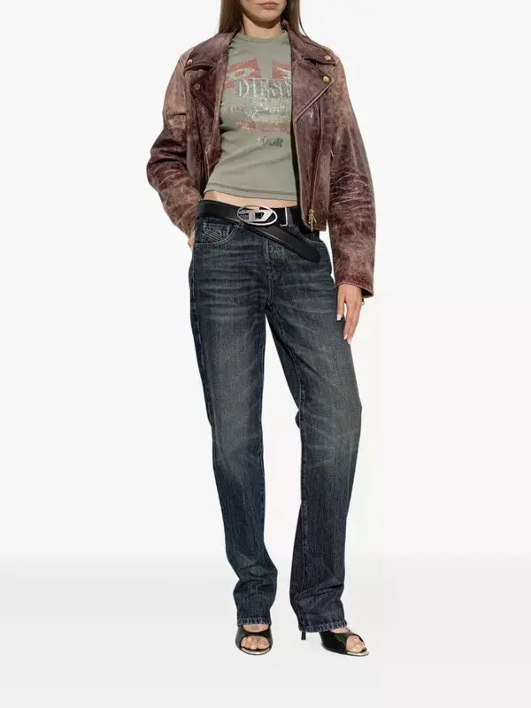 DIESEL® D-heel-fsj1 Washed-effect Logo-patch Jeans