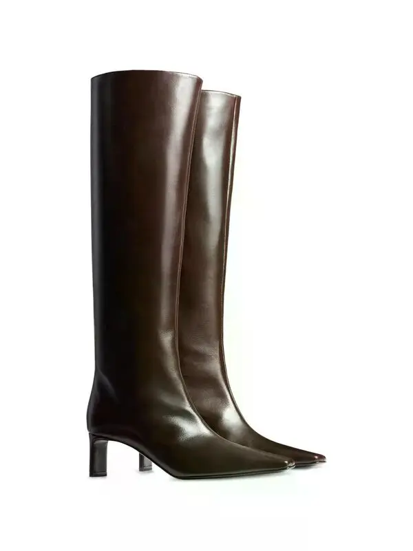 Khaite Ona Knee-high Leather Boots - Brown
