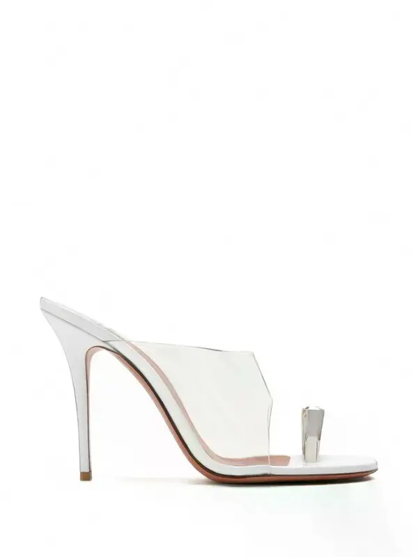Amina Muaddi Justine Crystal-embellished Sandals - White