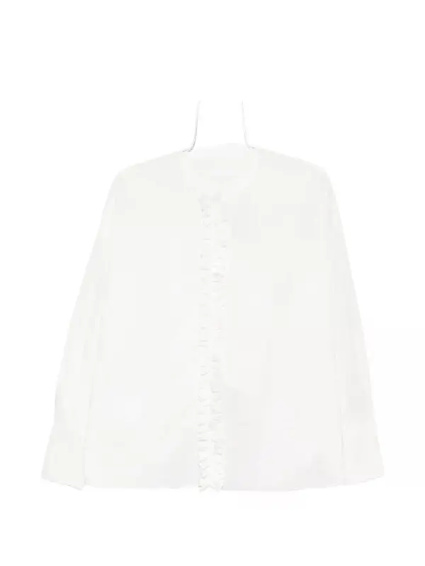 SUSANNE BOMMER Ruffled-trim Long-sleeve Shirt