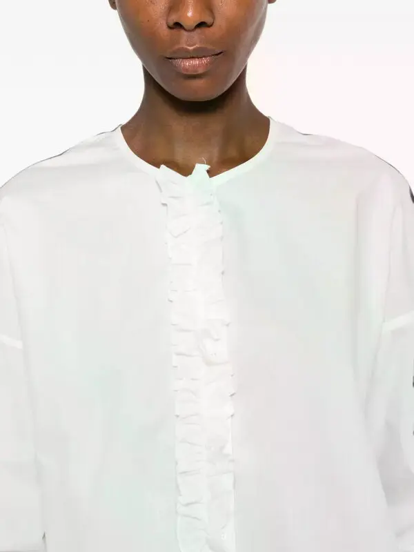 SUSANNE BOMMER Ruffled-trim Long-sleeve Shirt