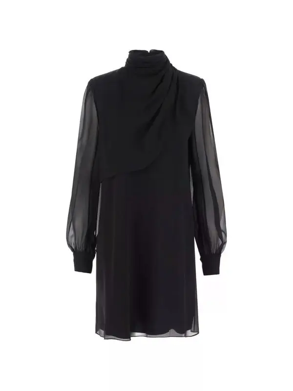 Valentino Garavani Draped Silk Mini Dress - Black