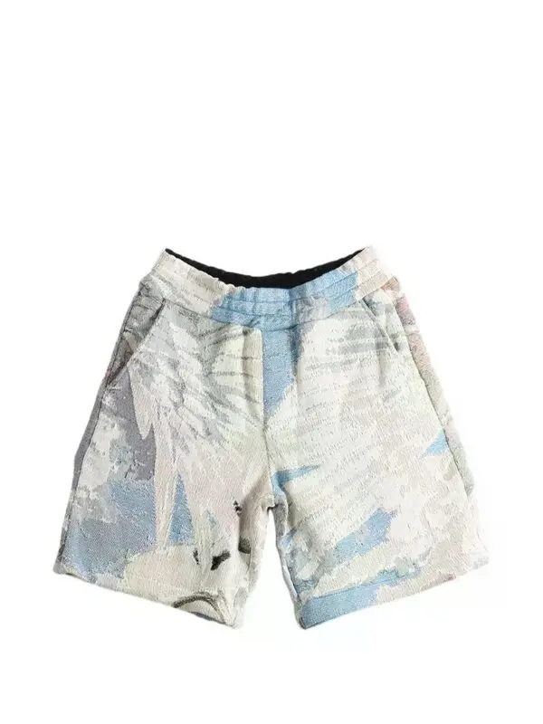 Amiri Tapestry-print Drawstring Shorts - Neutrals