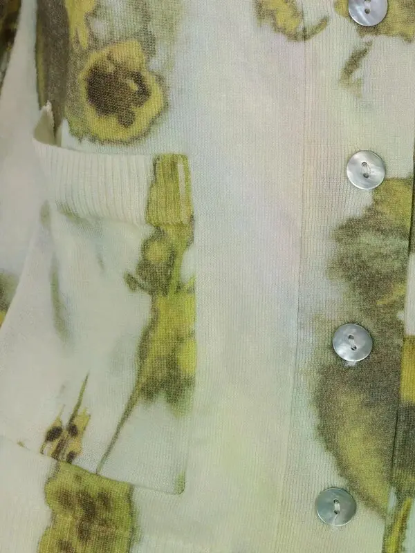 IN BED WITH YOU Floral-print Wool Cardigan
