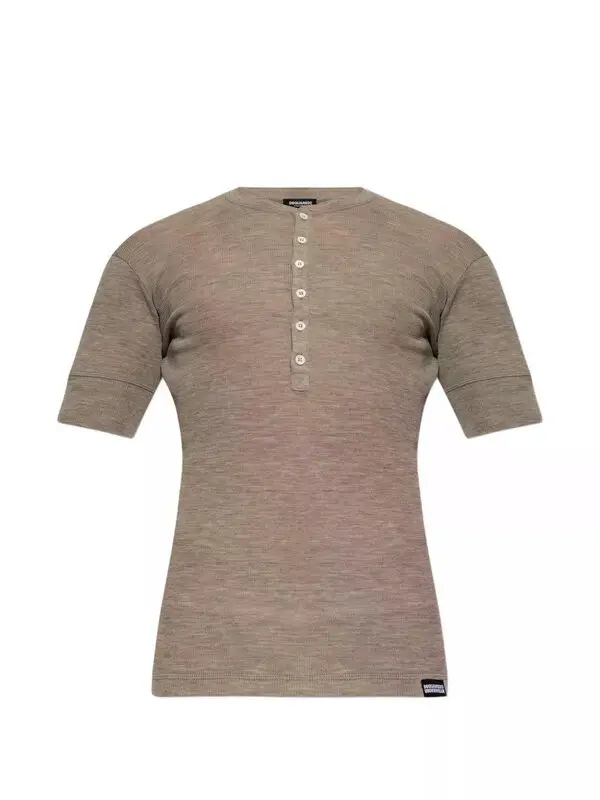 Dsquared2 Wool Henley T-shirt