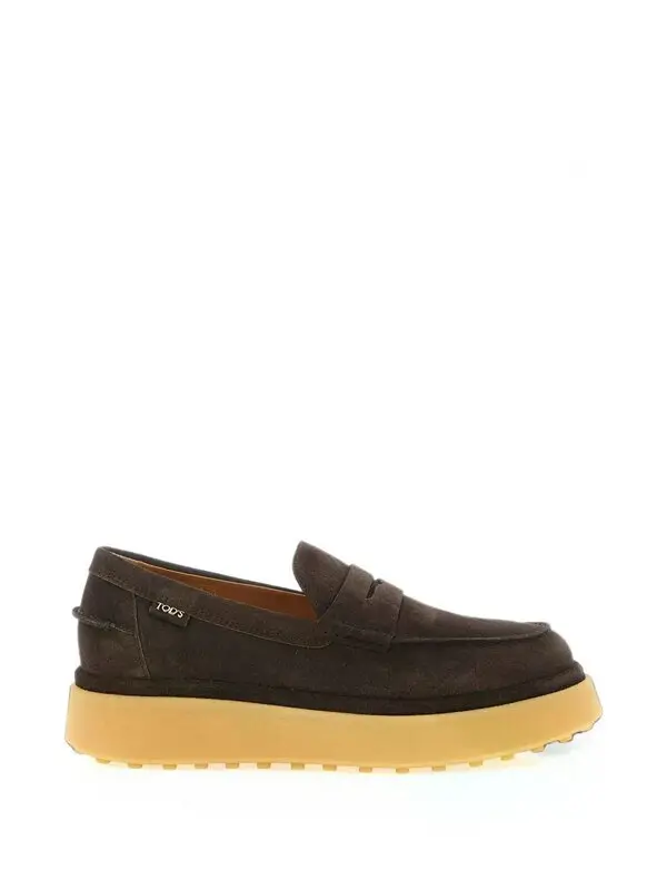 TOD'S Suede Penny Loafers - Brown
