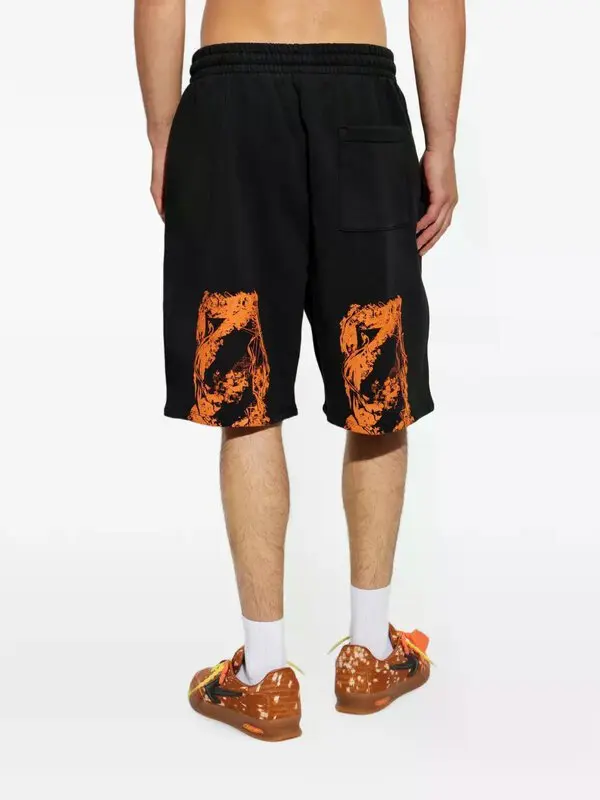 Off-White Logo-print Cotton Shorts
