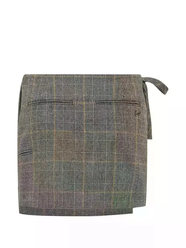 Kenzo Check Wrap Mini Skirt