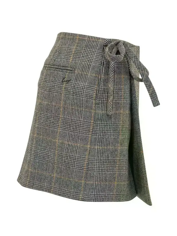 Kenzo Check Wrap Mini Skirt