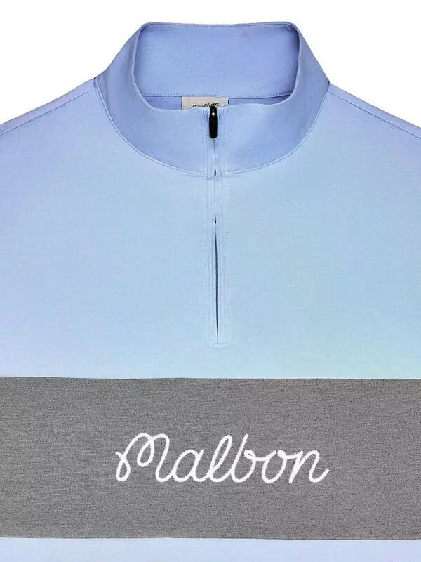MALBON Horizon Panelled Pullover - Blue
